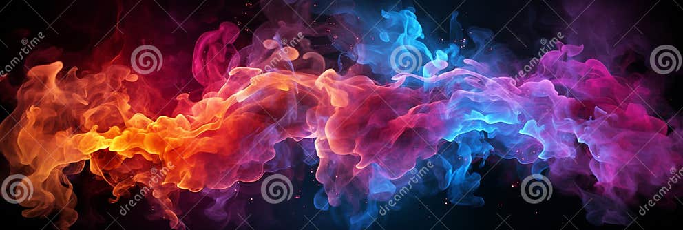 Abstract Red Blue Flame Fire Magic on Background Stock Illustration ...