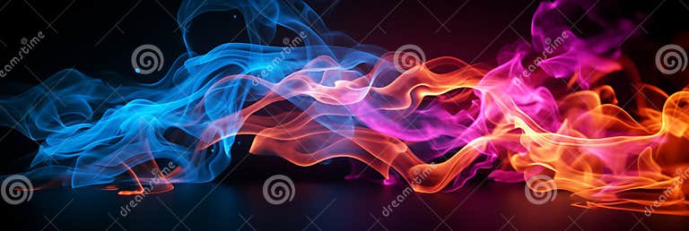 Abstract Red Blue Flame Fire Magic on Background Stock Illustration ...