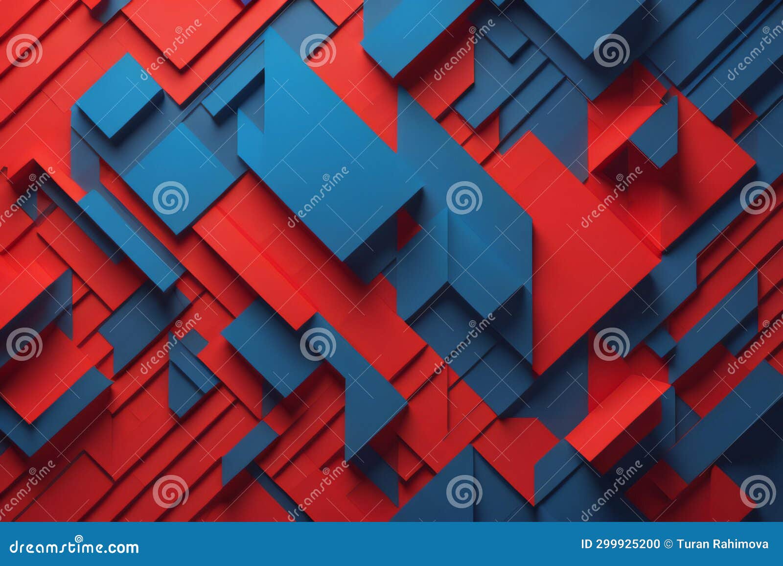 Abstract Red and Blue Geometric Background. Generative Ai Stock ...
