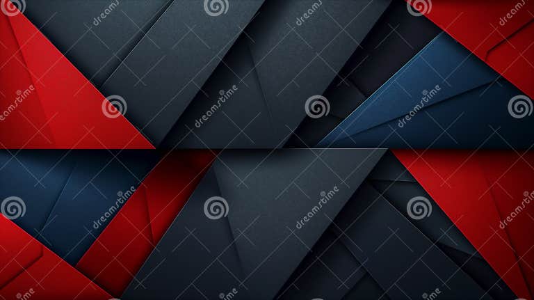 Abstract Red and Blue Geometric Design Stock Illustration ...