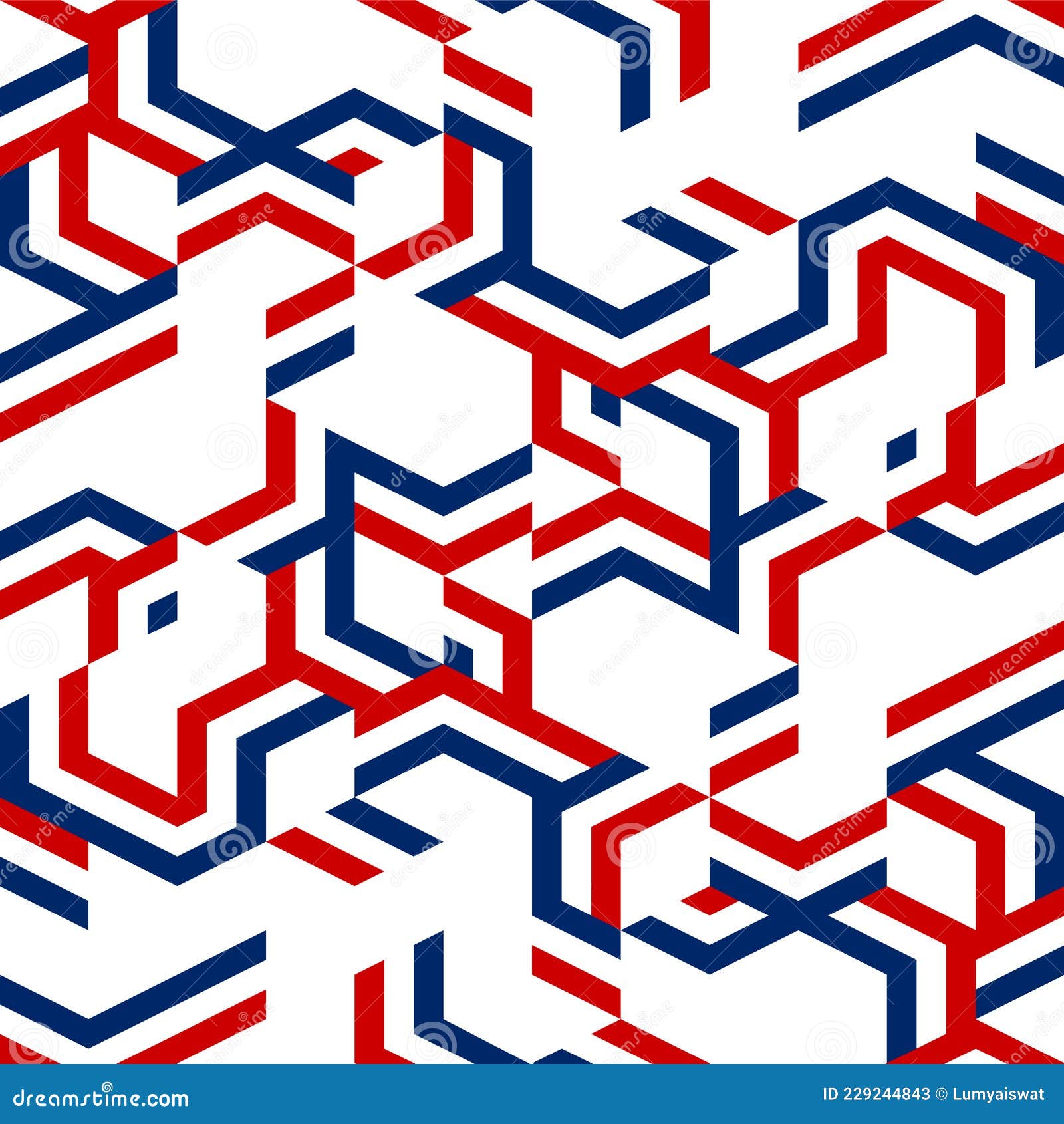 Abstract Red and Blue Geometric Pattern Stock Vector - Illustration of ...