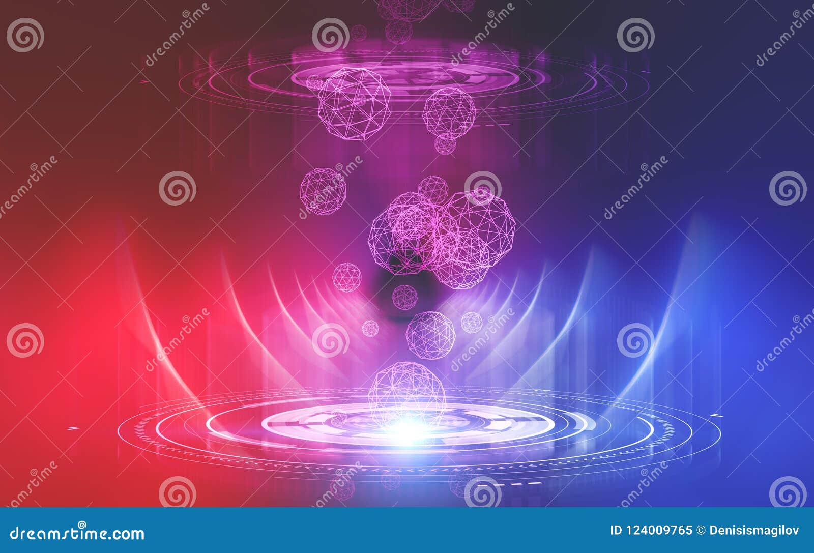 Abstract Red Blue Graphical User Interface Stock Illustration ...