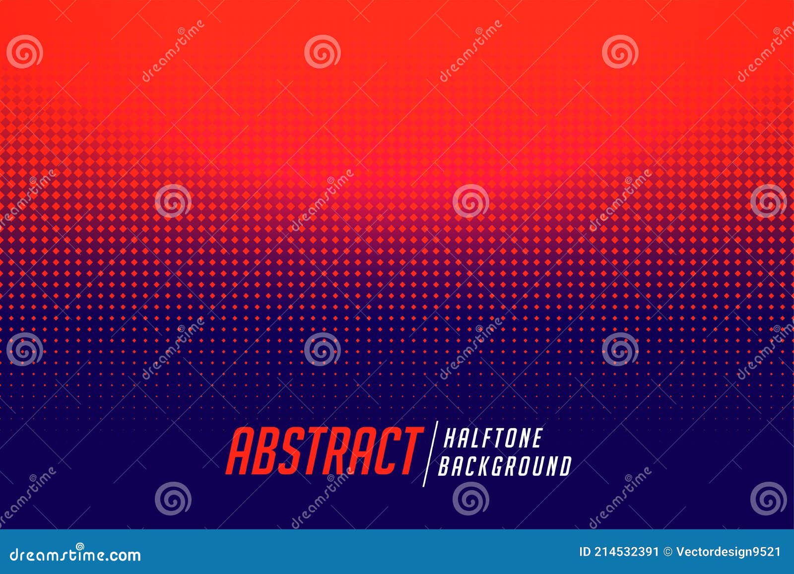 Abstract Red and Blue Halftone Gradient Background Stock Vector ...