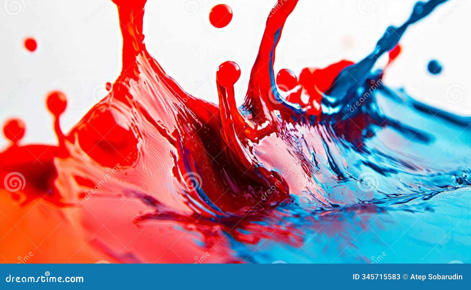 Abstract Red and Blue Paint Splash Stock Image - Image of vibrant ...