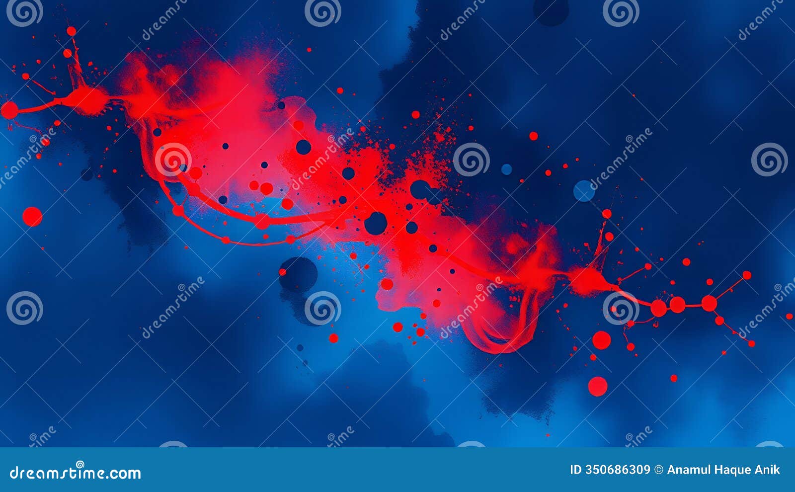 Abstract Red and Blue Paint Splatter Background Stock Illustration ...