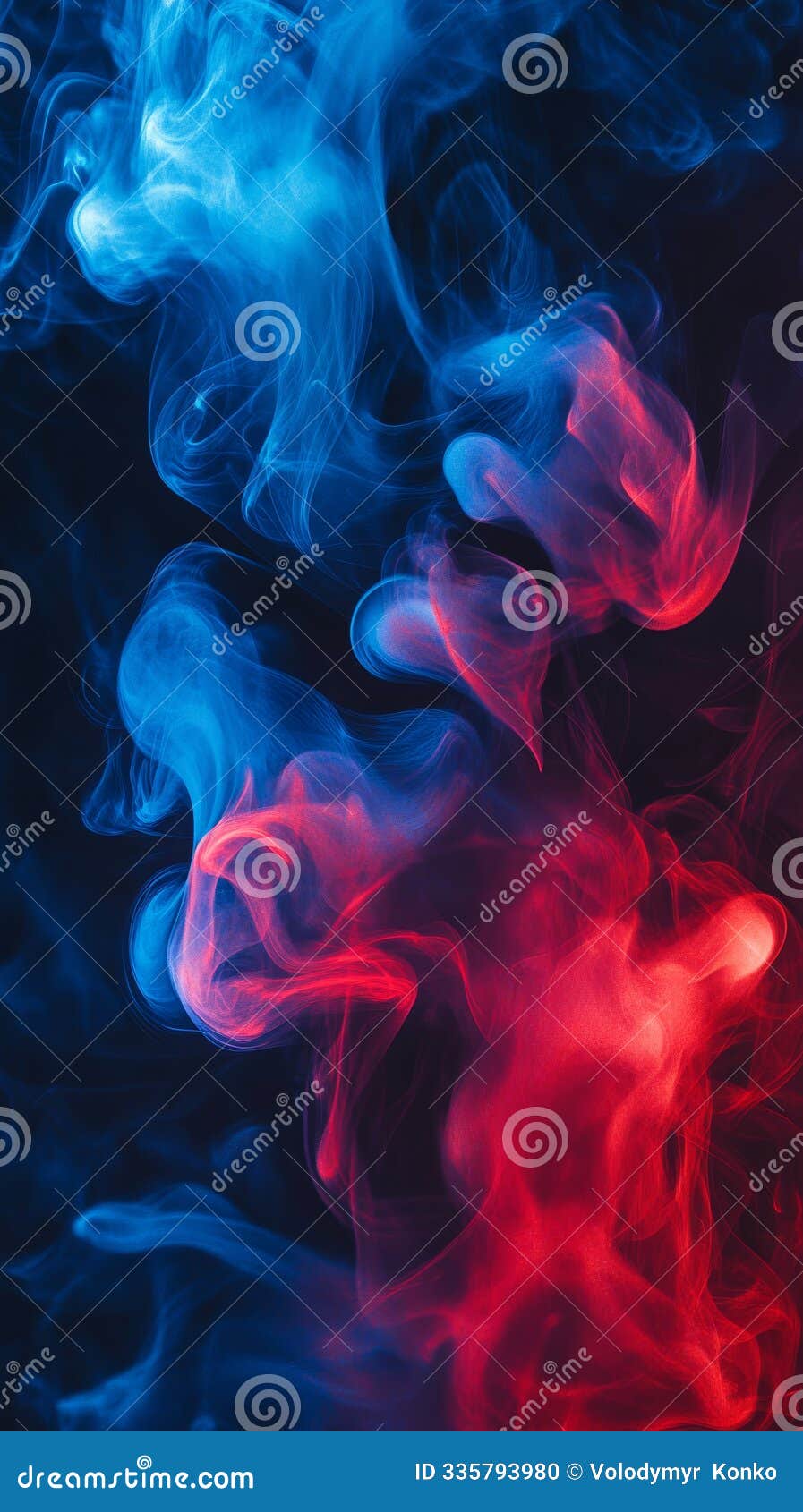 Abstract Red and Blue Smoke on Dark Background Stock Photo - Image of ...