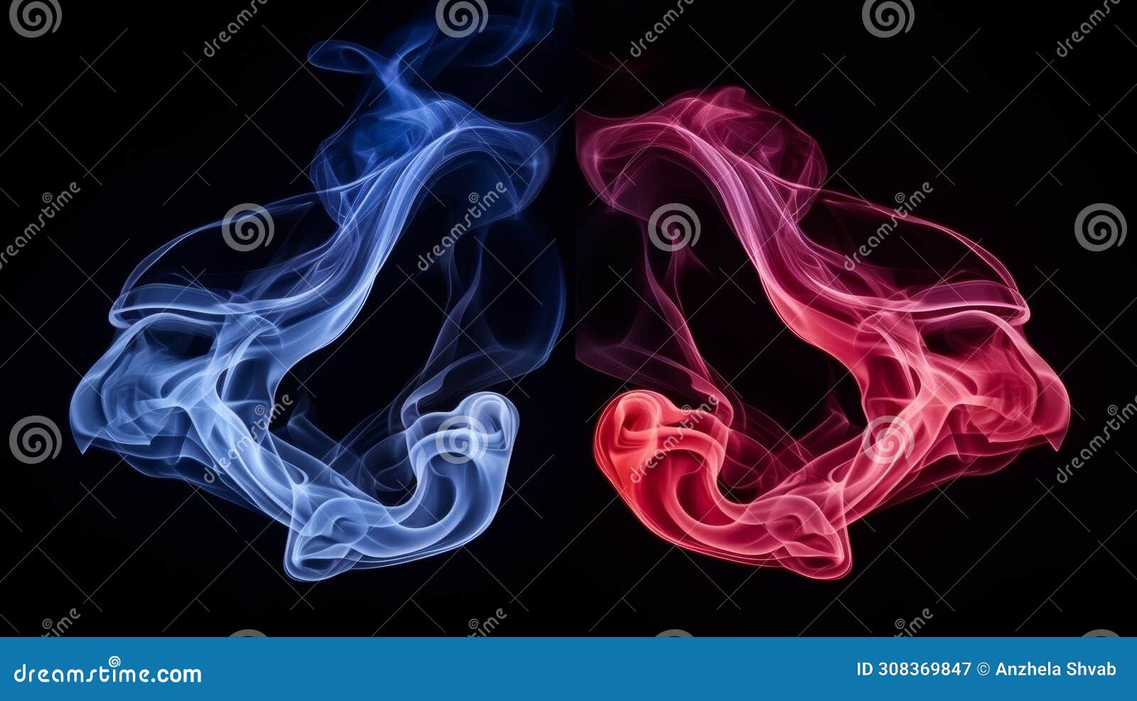 Abstract Red and Blue Smoke Light Effect on Dark Background for ...