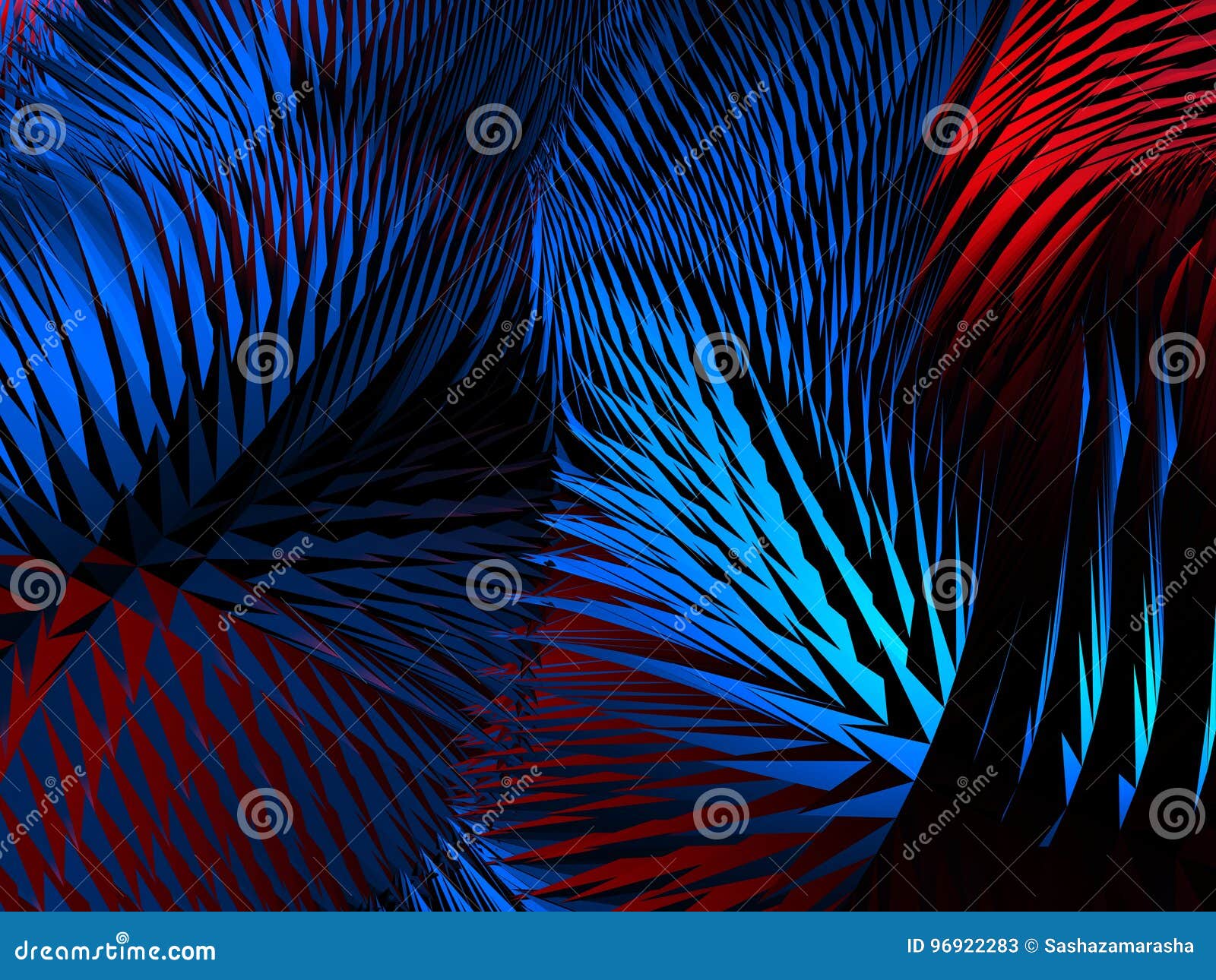 Abstract Red Blue Triangle Mosaic Background Stock Illustration ...
