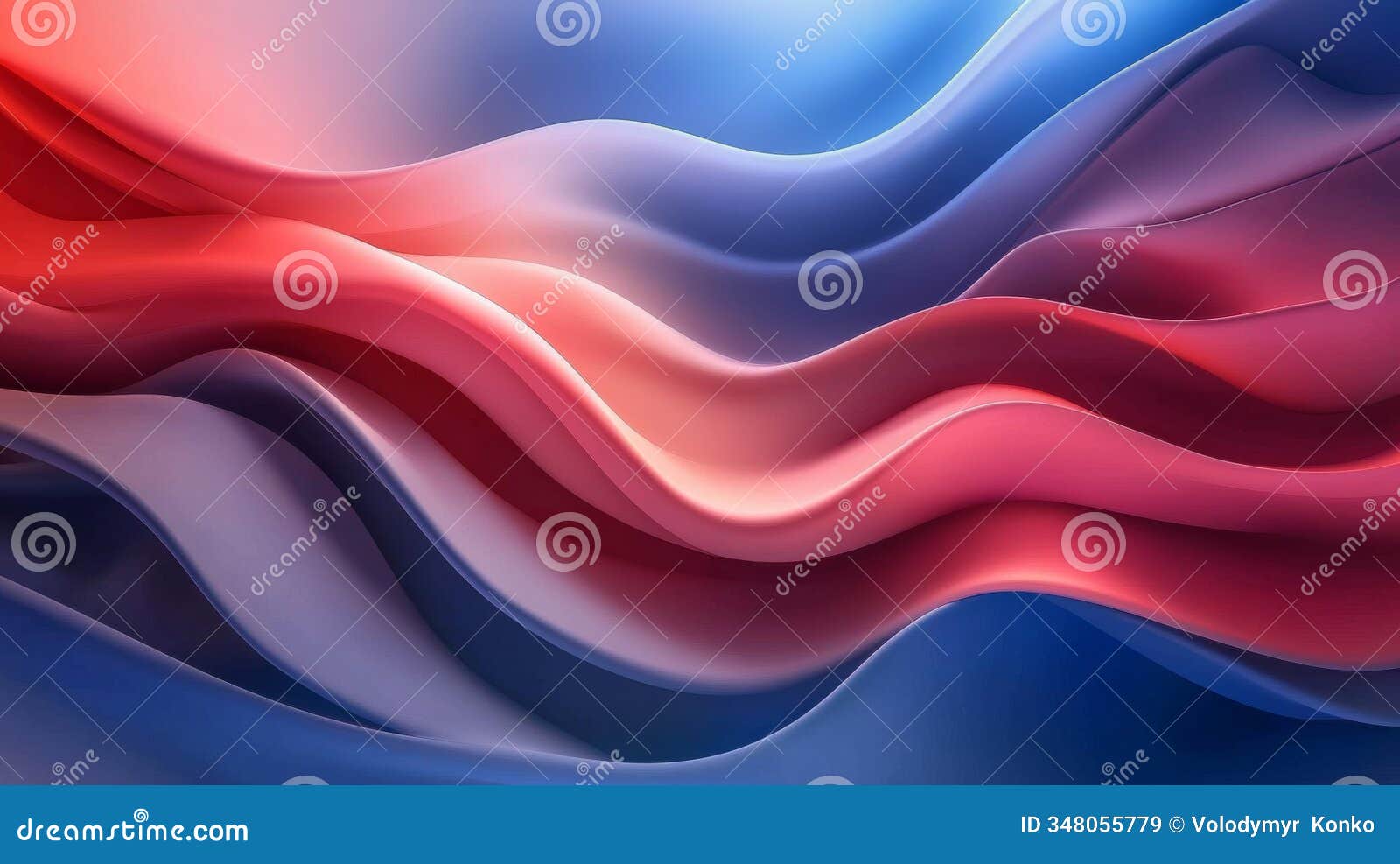 Abstract Red and Blue Wavy Background with Smooth Gradient, Vibrant ...
