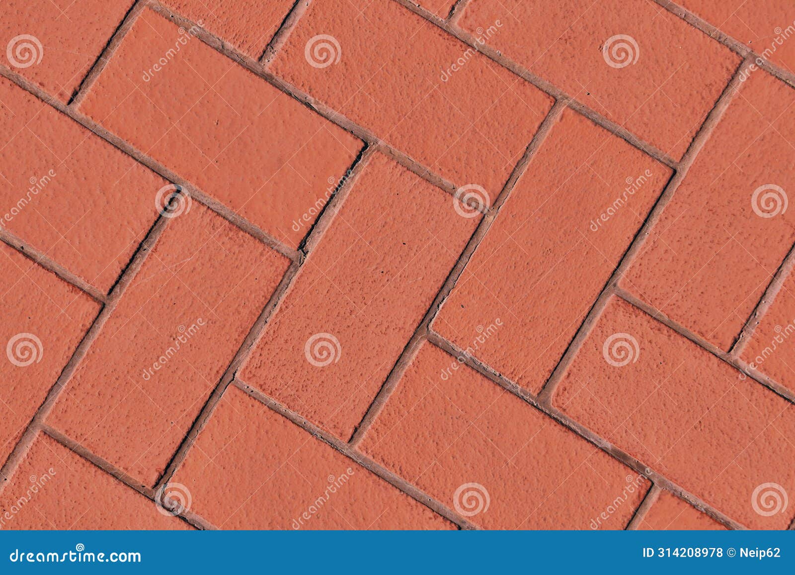 Abstract Red Brick Texture Close-up. Red Cobblestone Tile Background ...