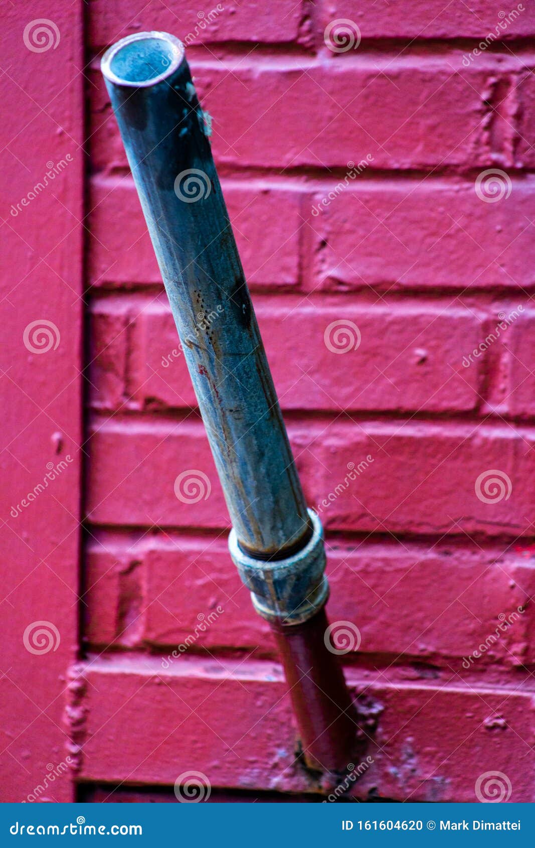 Abstract Red Brick Texture Pattern with Pipe Inside Wall Stock Photo ...