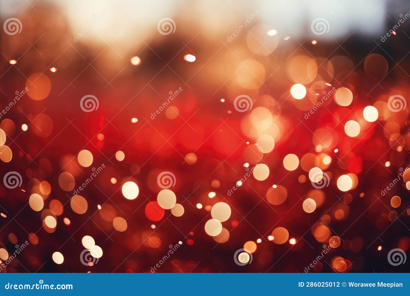 Abstract Red Bright Light Glittering Bokeh Blur Background. Generative ...
