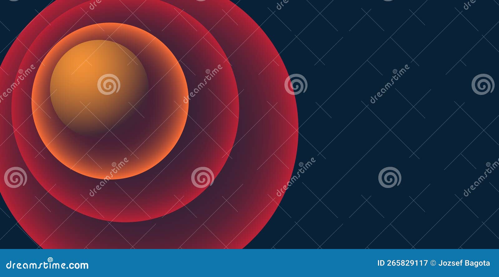 Abstract Red and Brown 3D Spiralling Funnel, Concentric Circles Pattern ...
