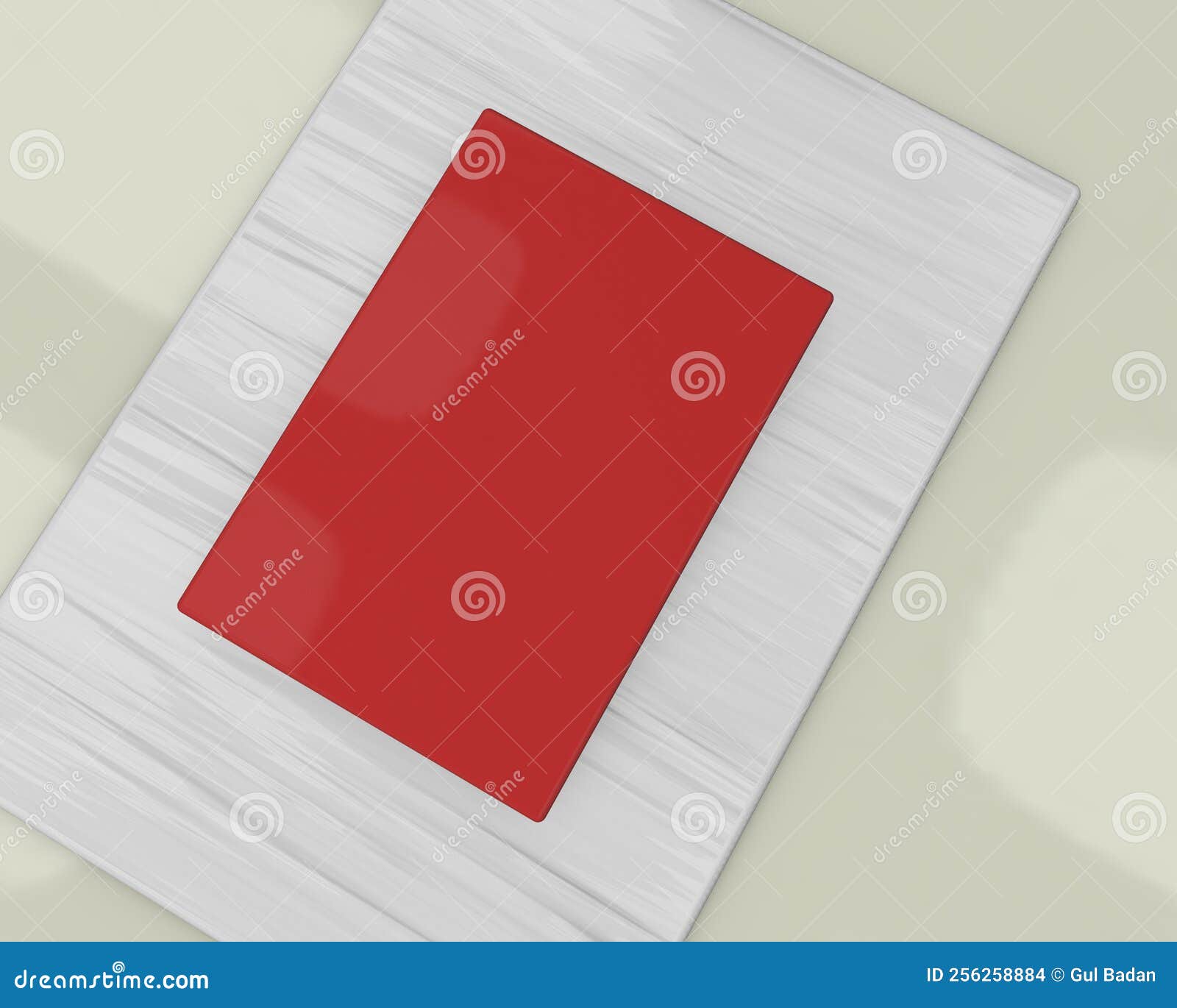 Abstract Red Card 3D Dental on White Surface Space for Text Stock ...