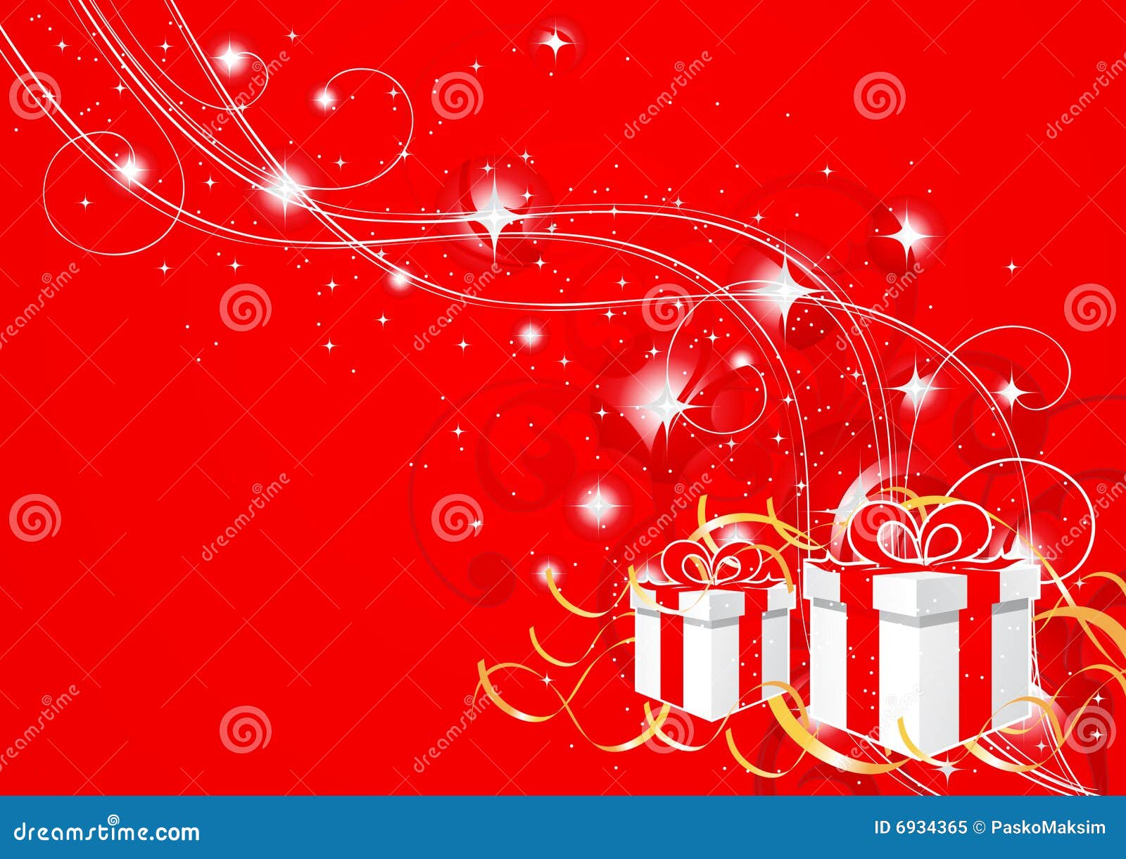 Abstract Red Christmas Gifts Stock Vector - Illustration of christmas ...
