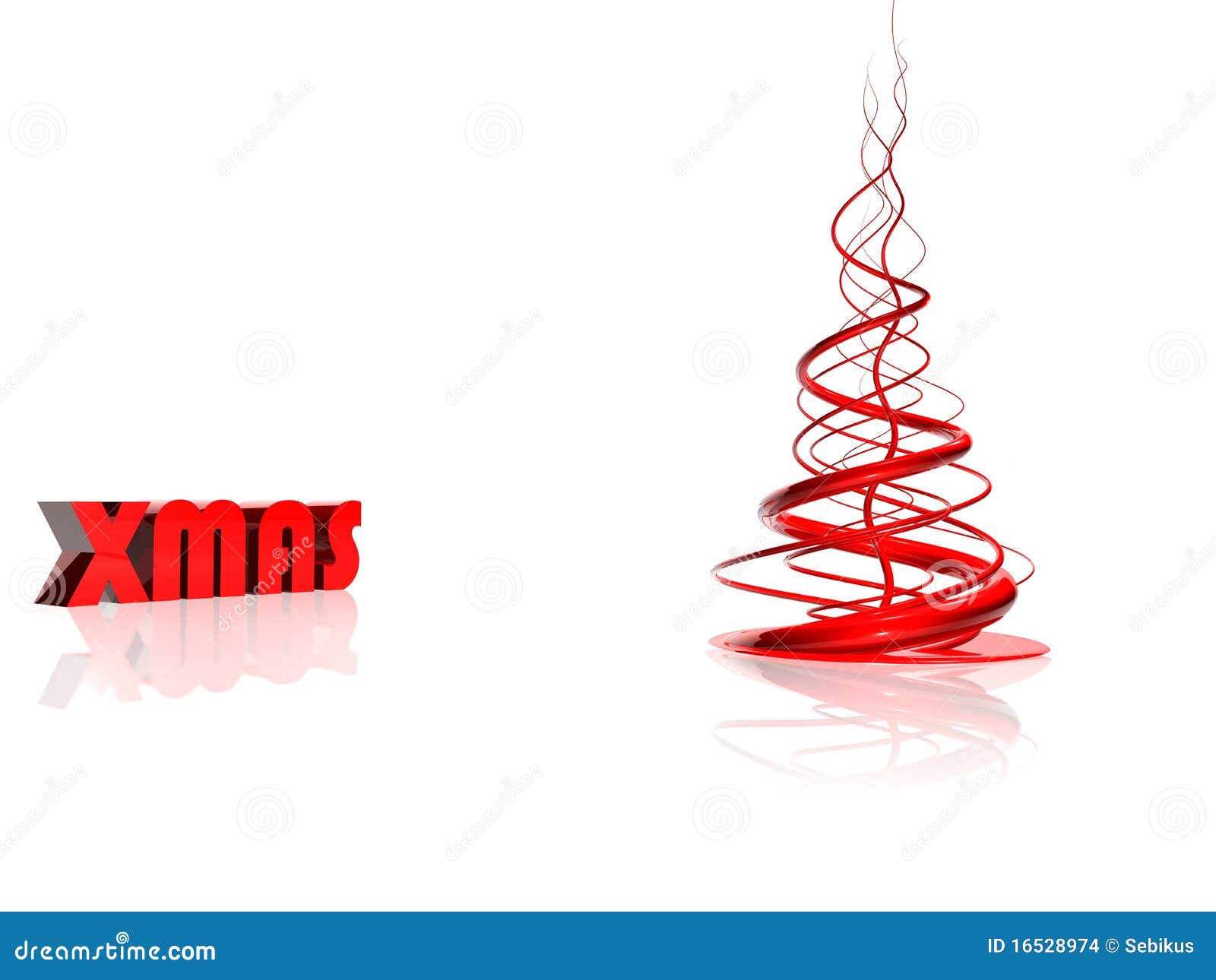 Abstract Red Christmas Tree Stock Photo - Image of balls, snowflake ...