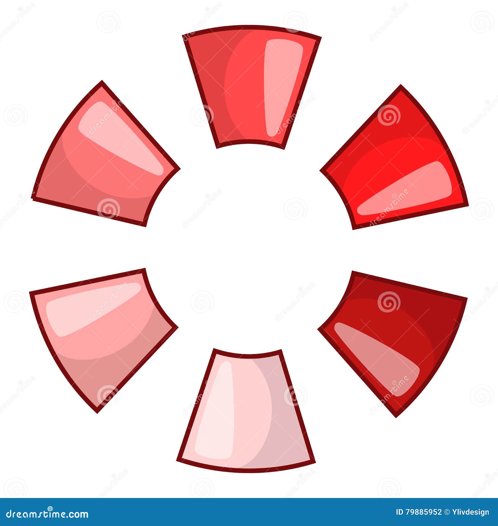 Abstract Red Circle Icon, Cartoon Style Stock Vector - Illustration of ...