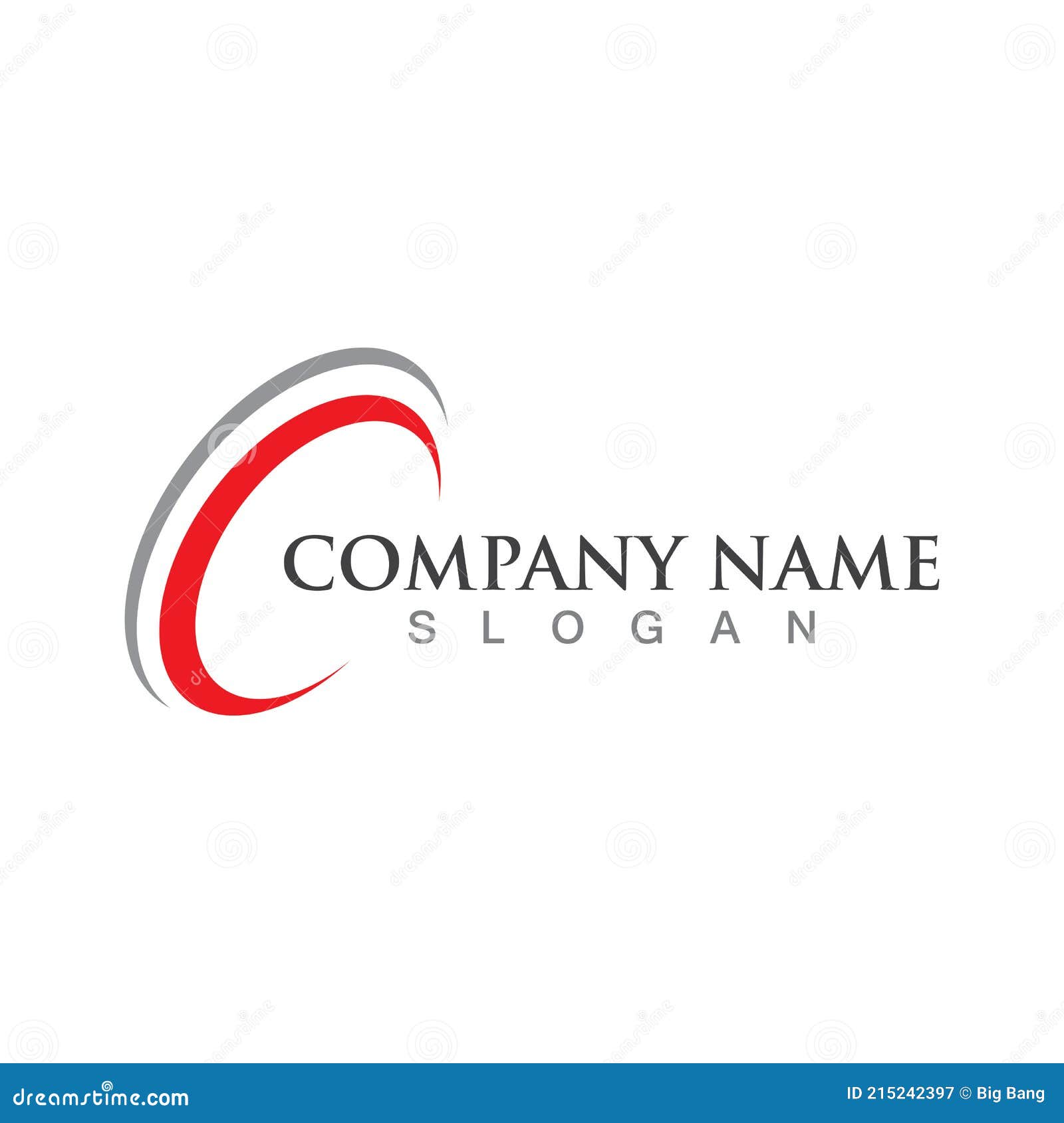 Abstract Red Circle Logo Vector Template Stock Vector - Illustration of ...