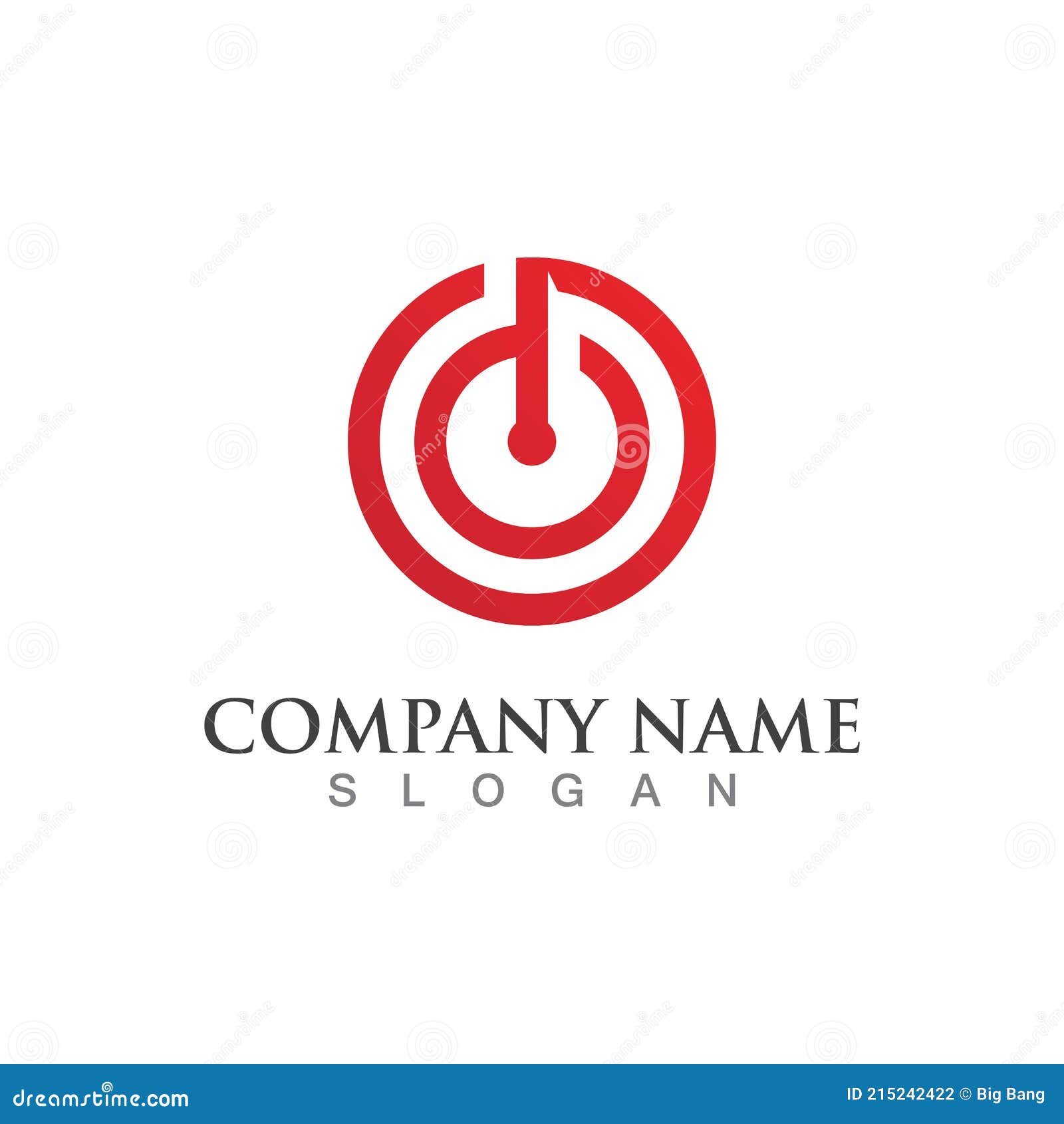 Abstract Red Circle Logo Vector Template Stock Vector - Illustration of ...