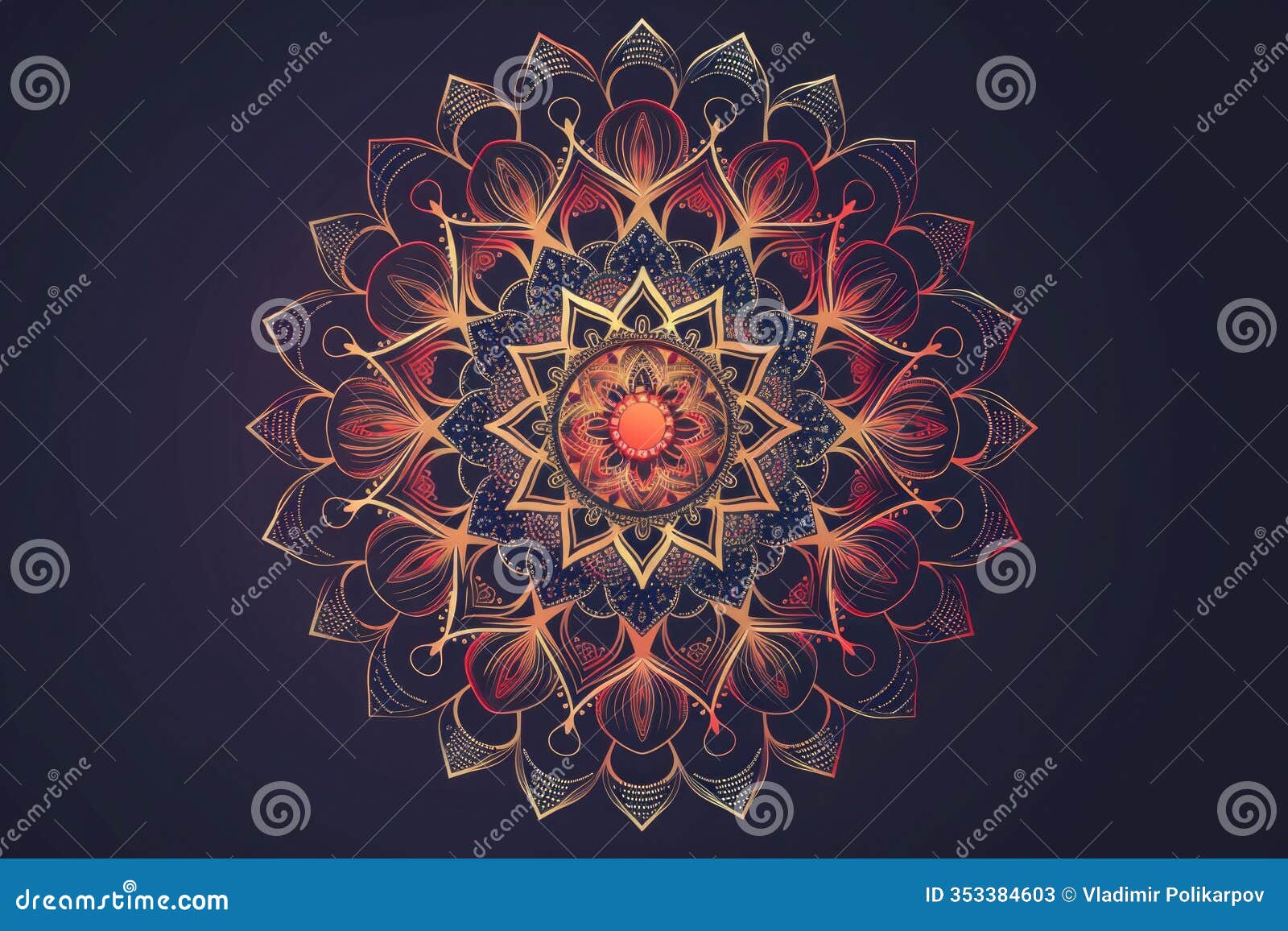 Abstract Red Circular Design on Black Background, Suitable for Graphic ...