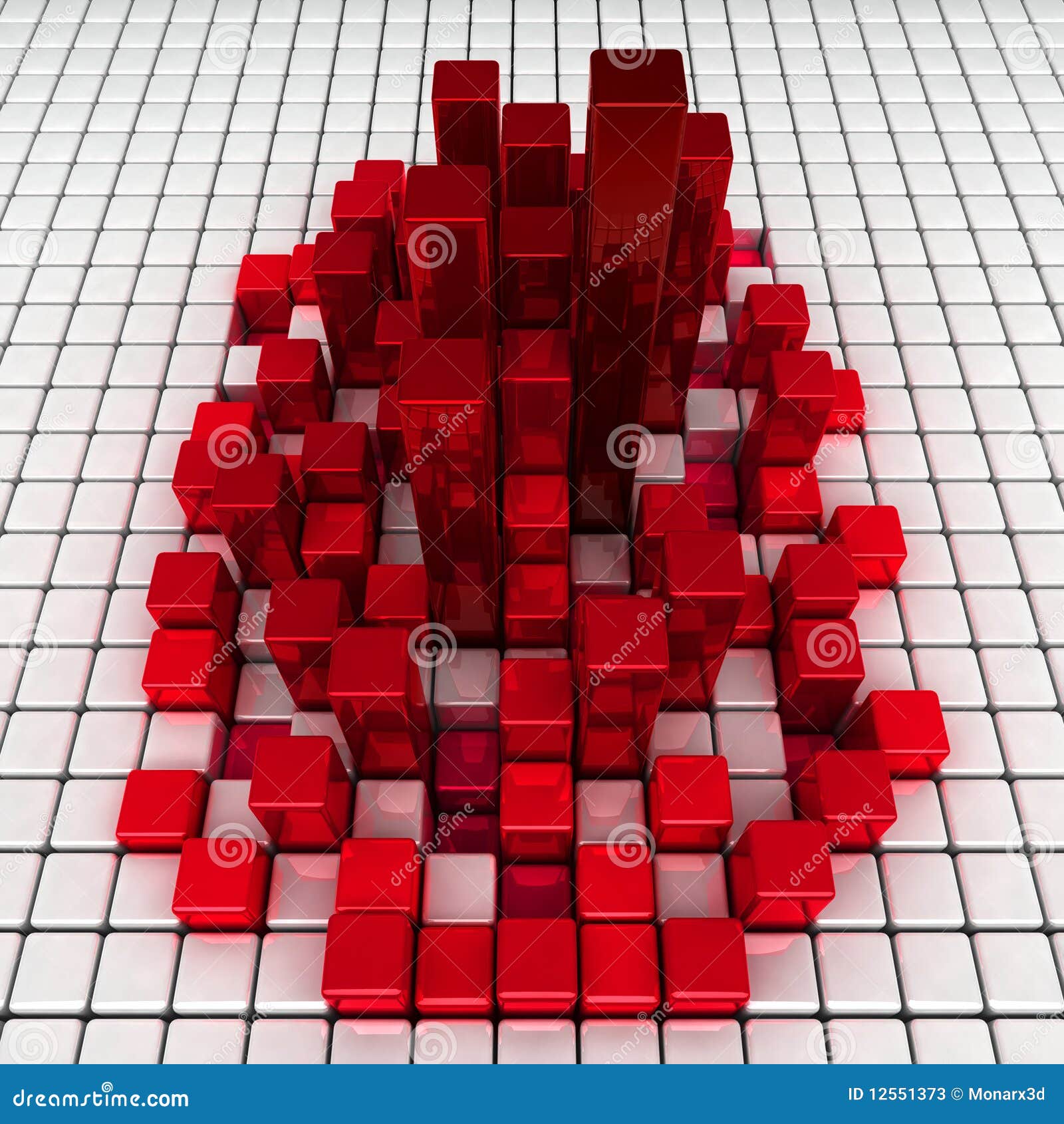 Abstract red city stock illustration. Illustration of business - 12551373