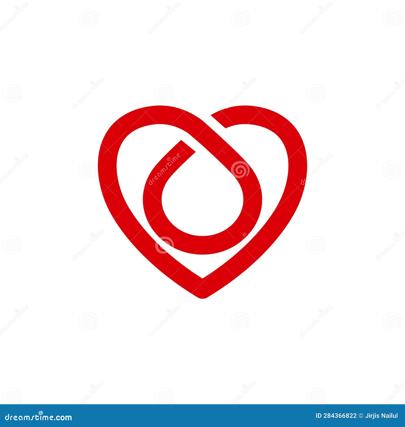 Abstract Red Color Heart Symbol Stock Vector - Illustration of logo ...