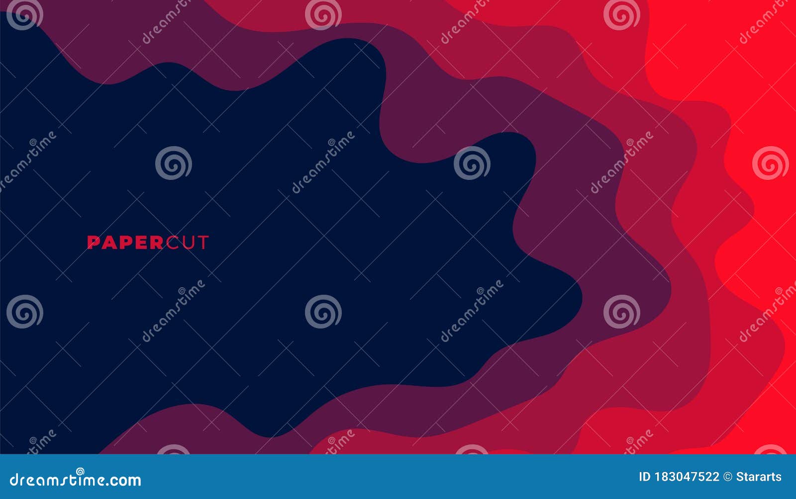 Abstract Red Color Papercut Style Background Design Stock Vector ...