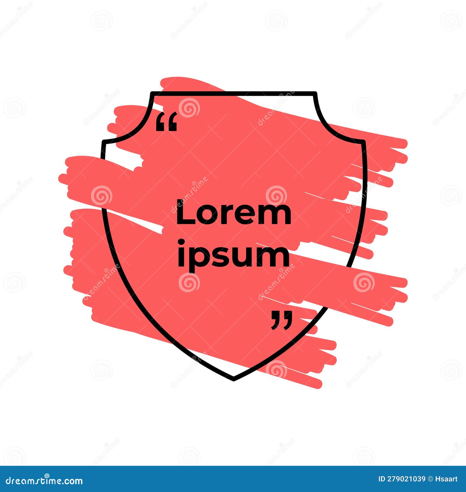 Abstract Red Color Splash with a Secure Shield Shape Stock Vector ...