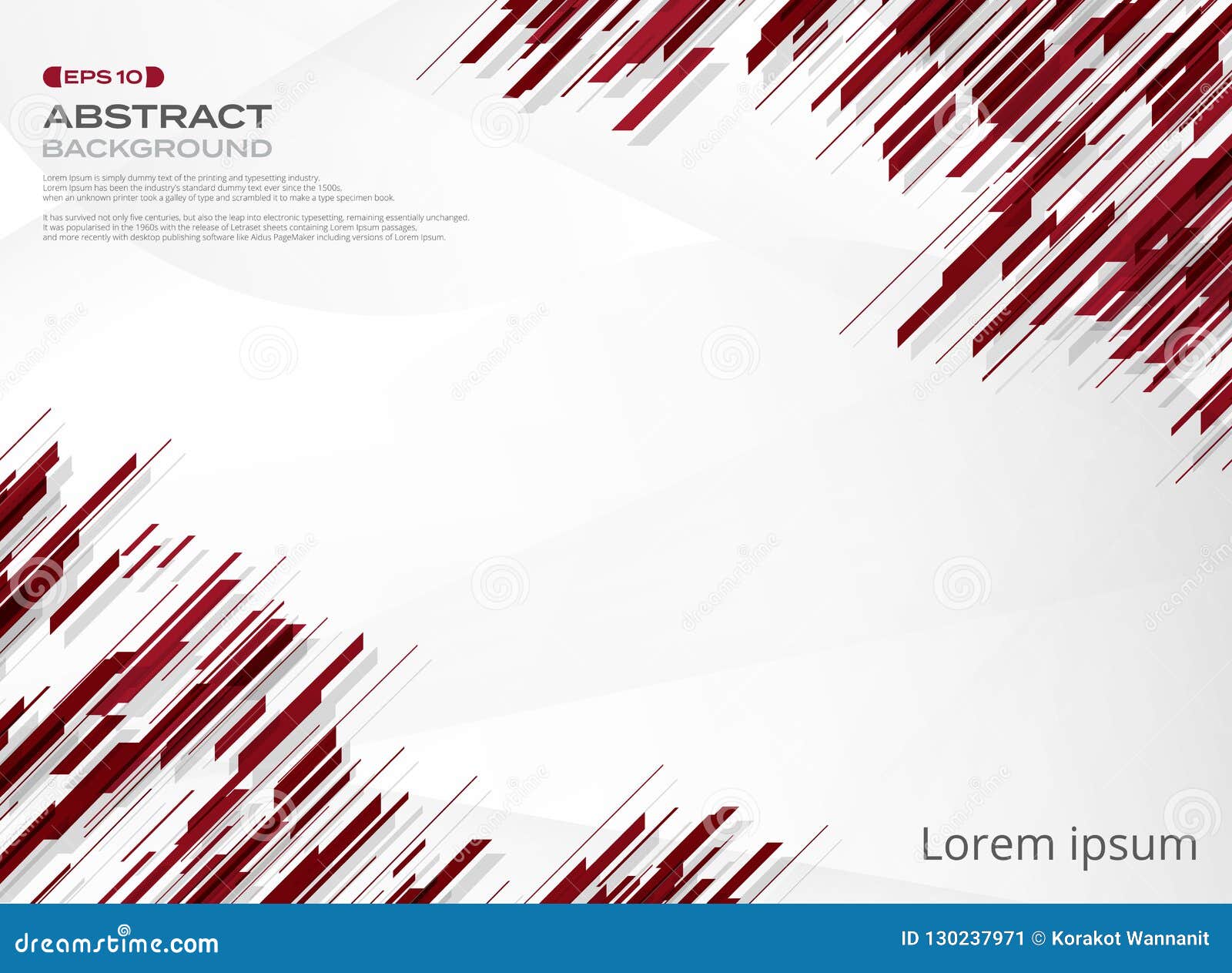 Abstract of Red Color Stripe Line Technology Background. Stock Vector ...