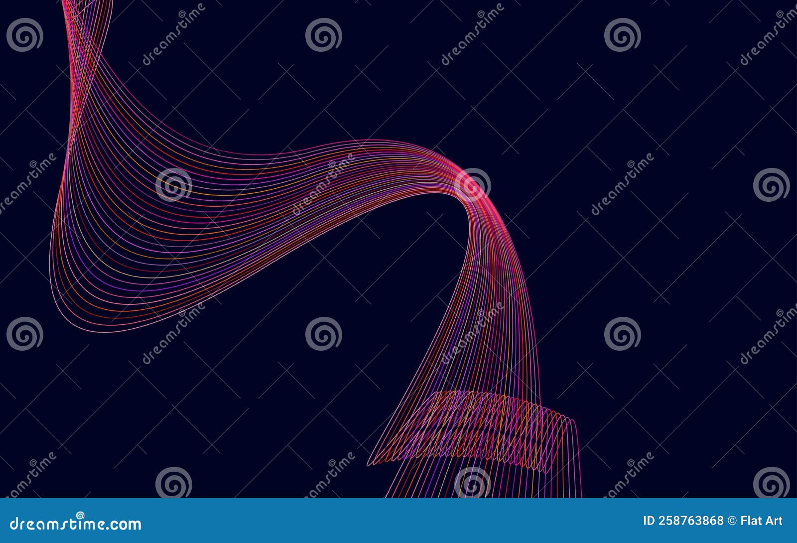 Abstract Red Color Technology Line Wave Background Stock Vector ...