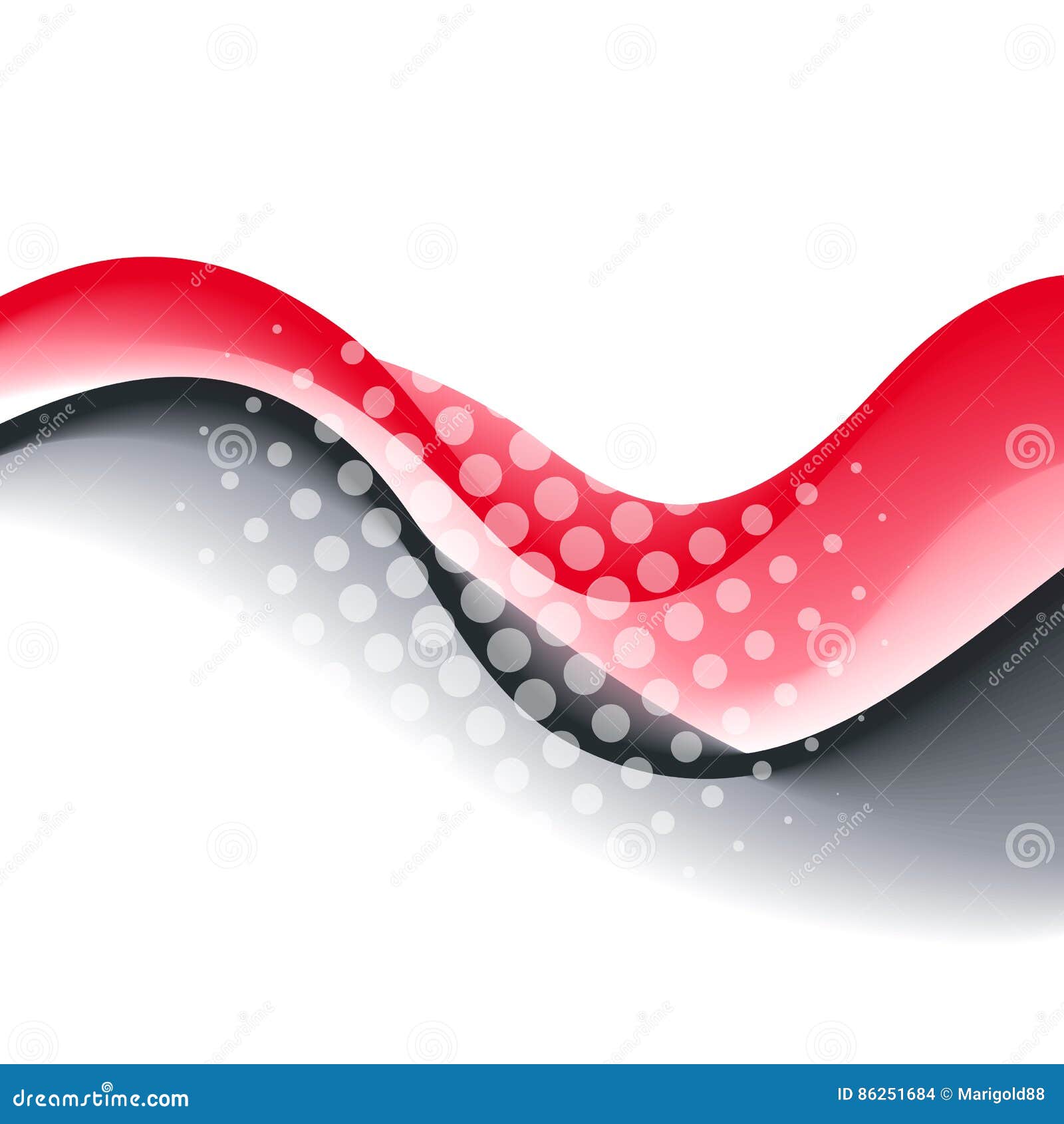 Abstract Red Color Wave Design Element. Stock Vector - Illustration of ...