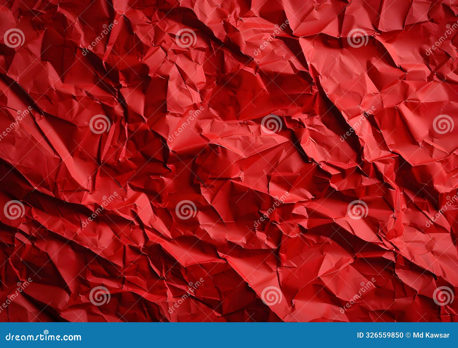 Abstract Red Crumpled Paper Texture Background Stock Illustration ...