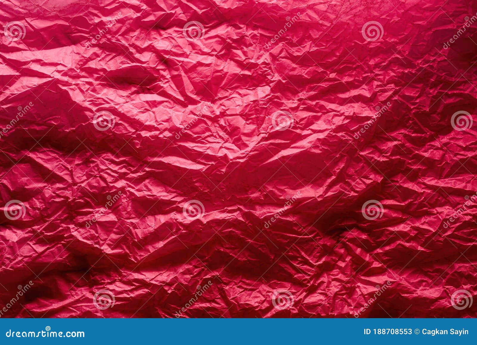 Abstract Red Crumpled Paper Texture Stock Image - Image of abstract ...