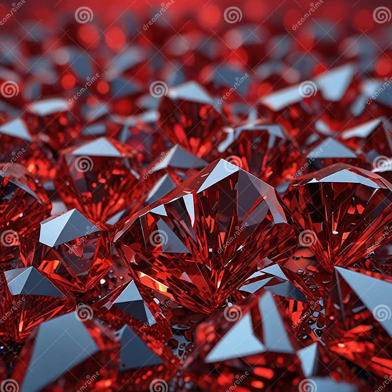 Abstract Red Crystal Background. 3d Rendering, 3d Illustration Stock ...