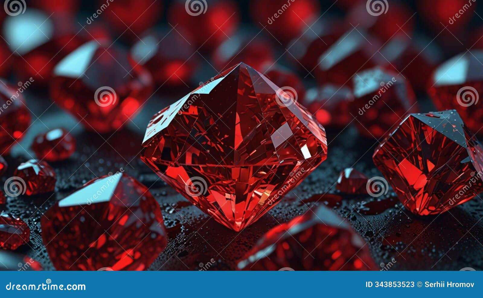 Abstract Red Crystal Background. 3d Rendering, 3d Illustration Stock ...