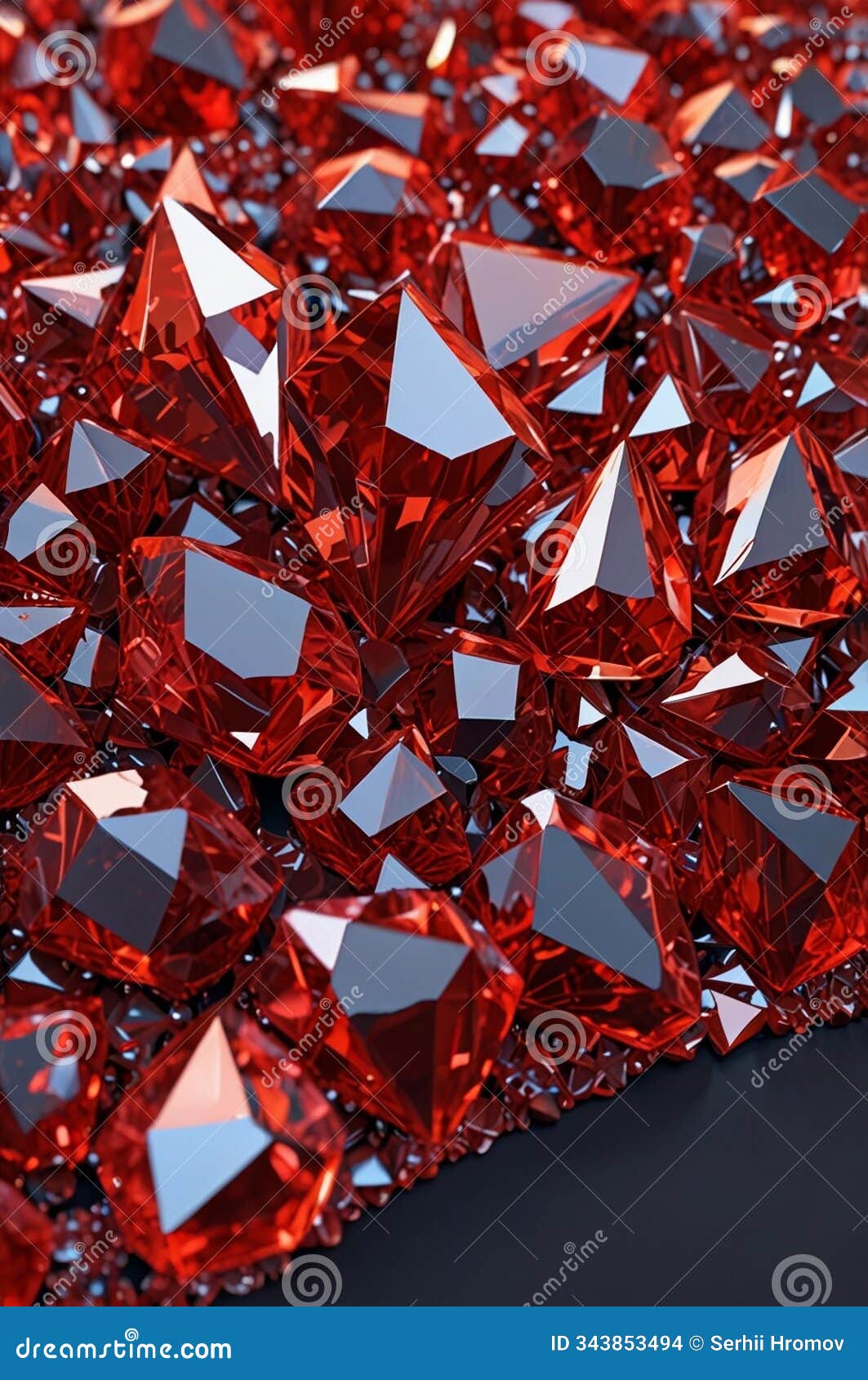 Abstract Red Crystal Background. 3d Rendering, 3d Illustration Stock ...