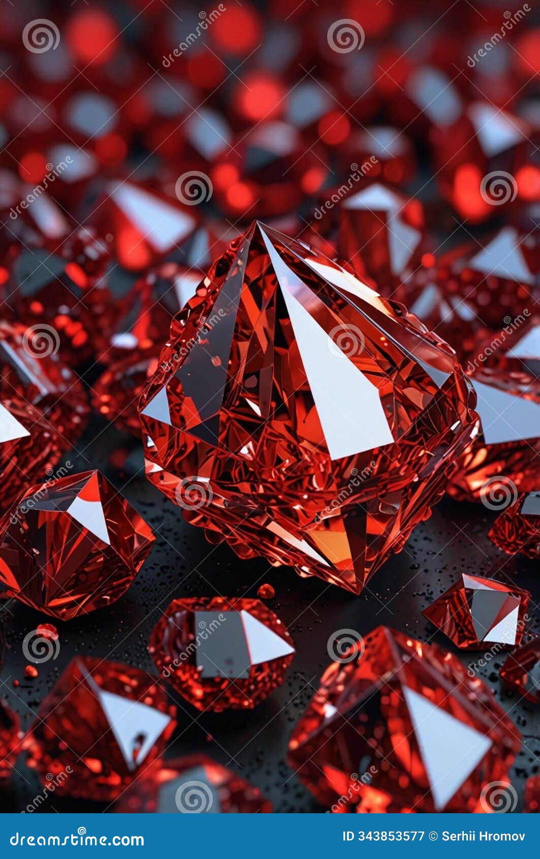 Abstract Red Crystal Background. 3d Rendering, 3d Illustration Stock ...