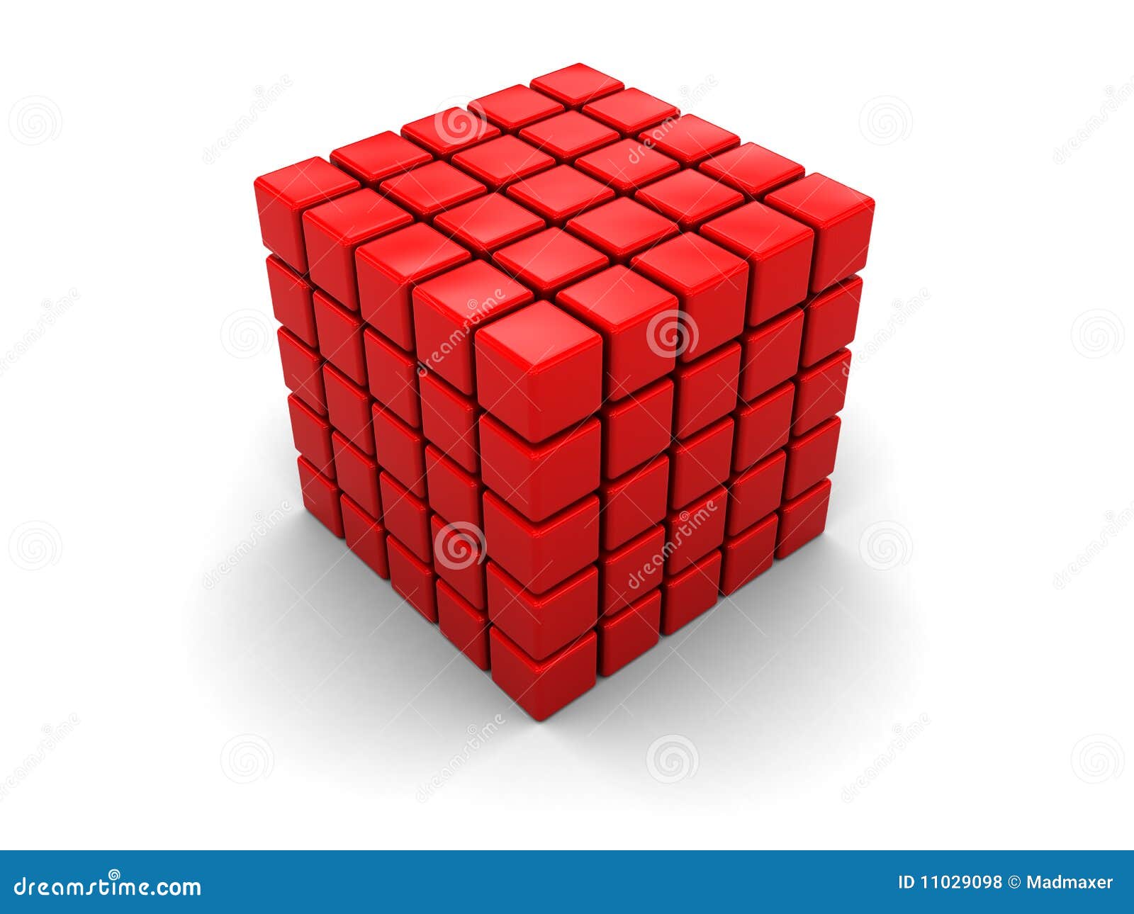Abstract red cube stock illustration. Illustration of digital - 11029098