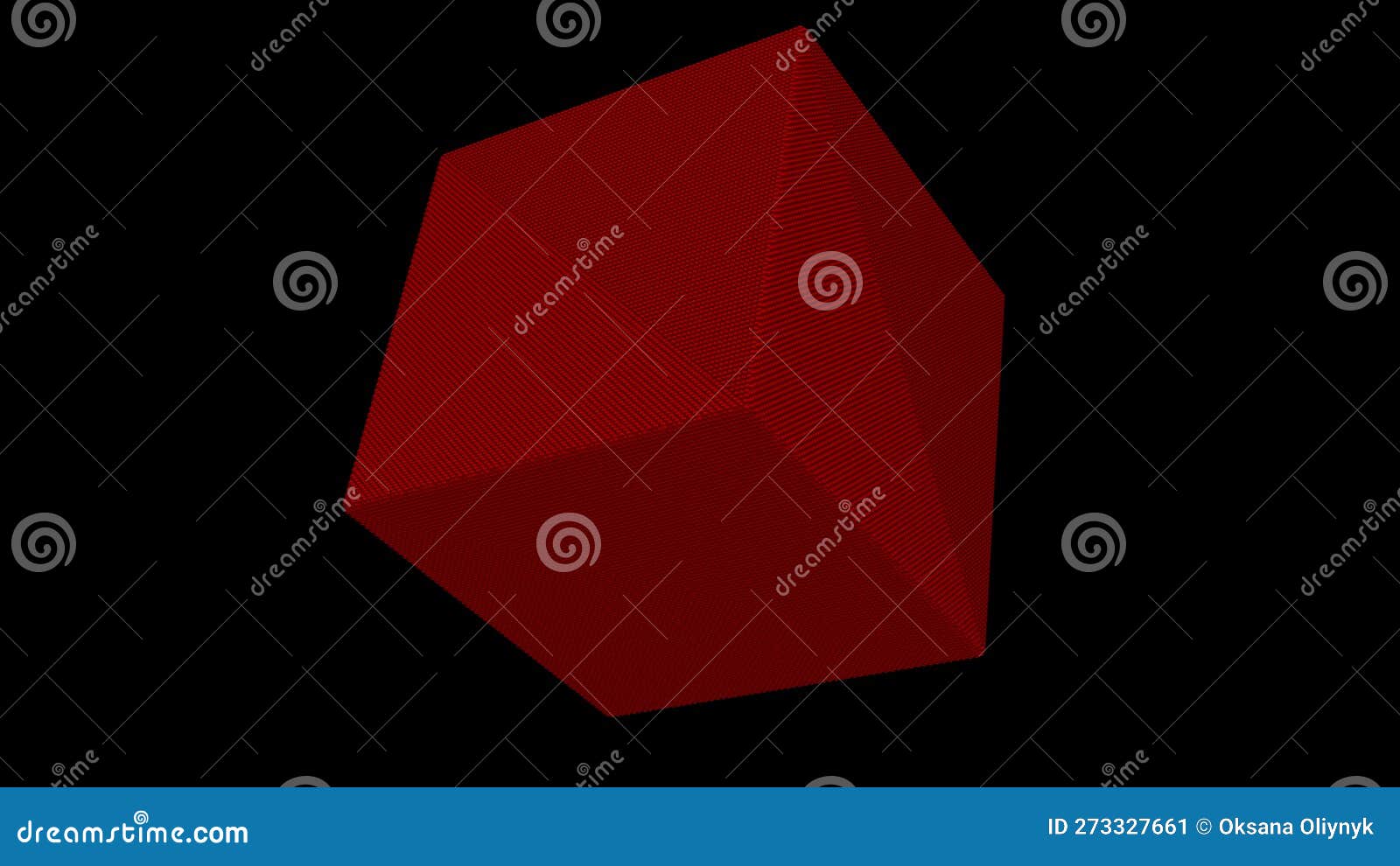 An Abstract Red Cube. Abstract Technology Background Stock Illustration ...