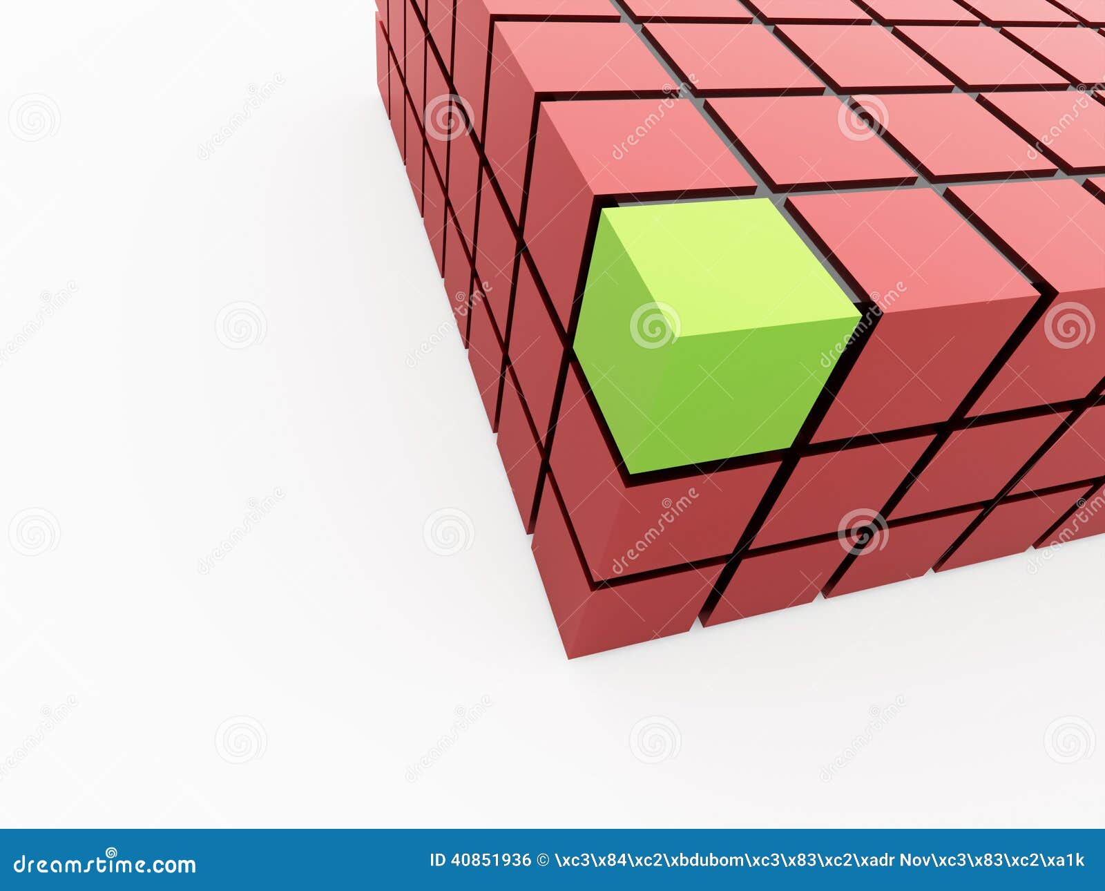 Abstract Red Cubes Background Rendered Stock Illustration ...