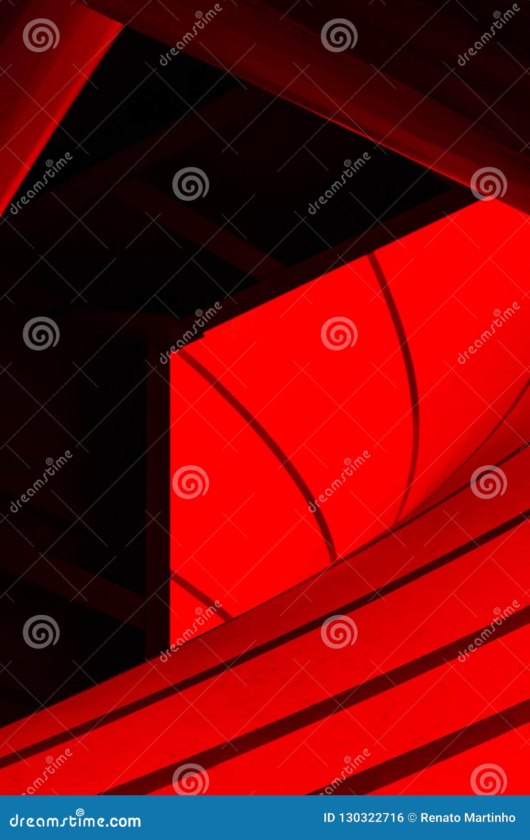 Abstract Red Curved Lines and Shapes Stock Photo - Image of colour ...