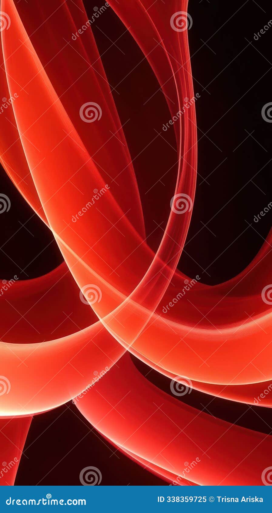 Abstract Red Curves on a Dark Background, Creating a Dynamic and ...