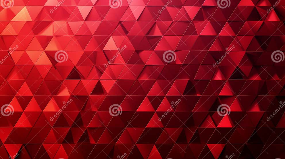 Abstract Red 3d Geometric Triangles Pattern Background Stock Photo ...