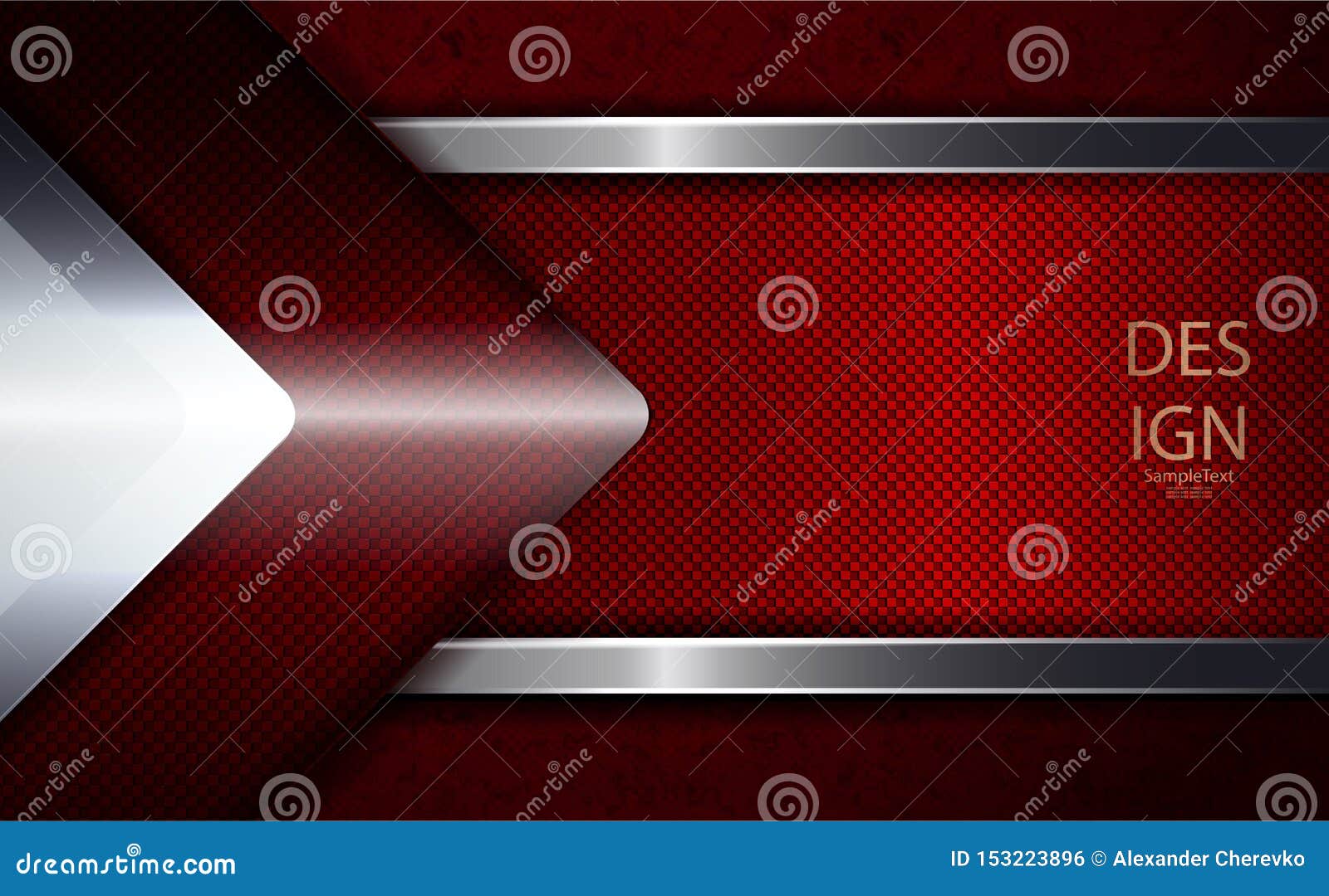 Abstract Red Dark Corrugated Design With A Rectangular Frame With A ...