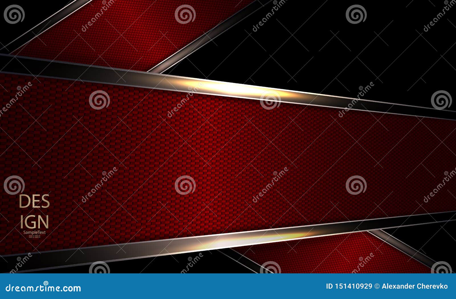 Abstract Red Dark Design with a Textural Frame and Shiny Edging Stock ...