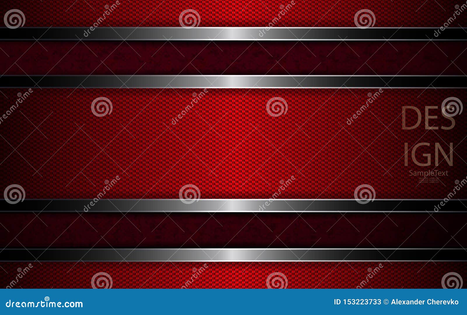 Abstract Red Dark Grooved Background with a Rectangular Frame with a ...