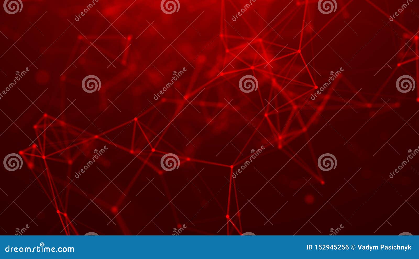 Abstract Red Digital Background. Big Data Visualization. Science ...