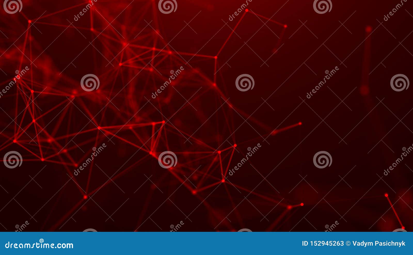 Abstract Red Digital Background. Big Data Visualization. Science ...