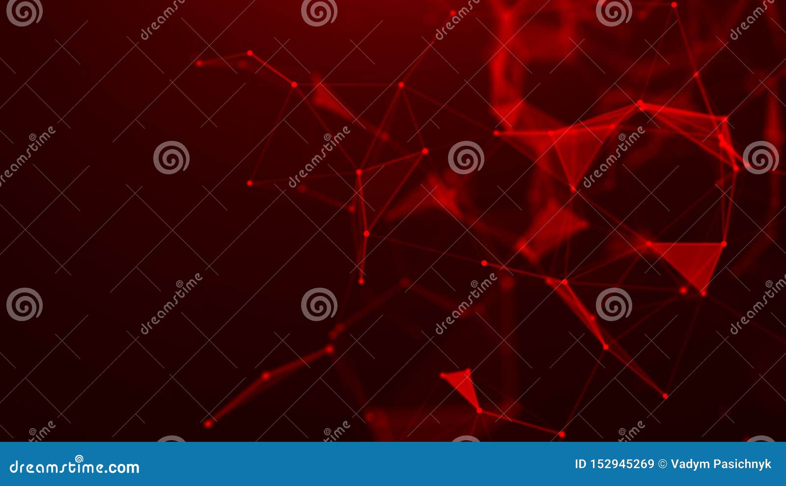 Abstract Red Digital Background. Big Data Visualization. Science ...
