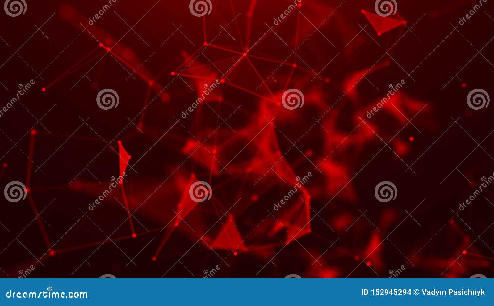 Abstract Red Digital Background. Big Data Visualization. Science ...
